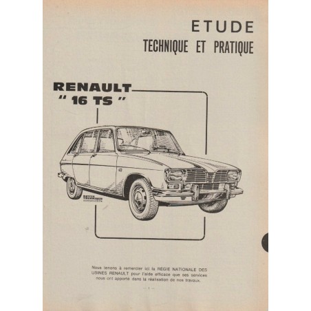 Fiche Technique Renault 16 Ts