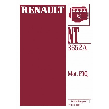 Manuel Réparation F9Q 790 KANGOO de Renault